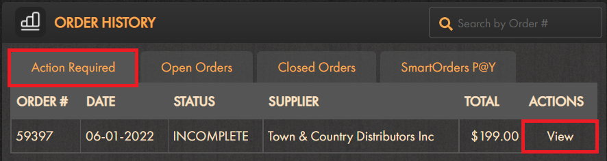 SmartOrders: Order History Widget Overview